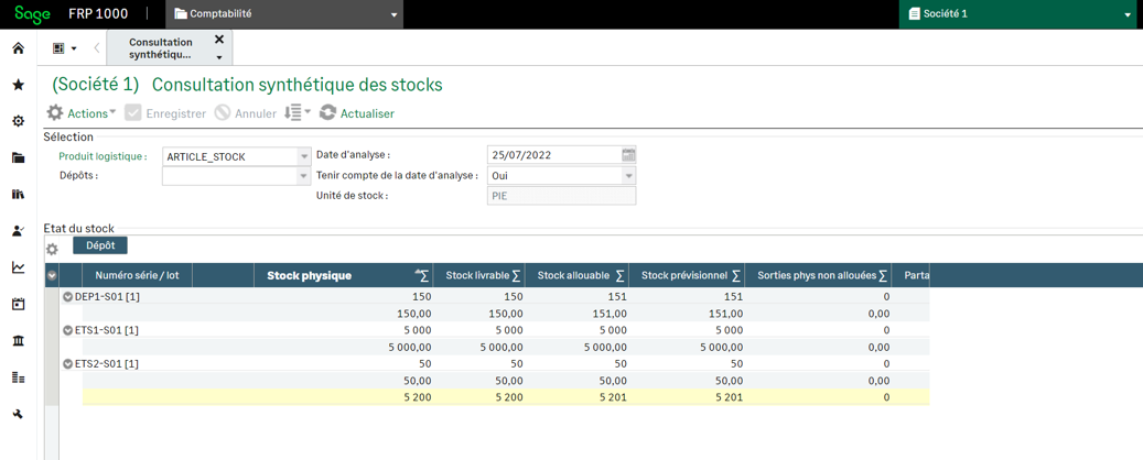 Logiciel Sage FRP 1000 Stocks - Finopsys